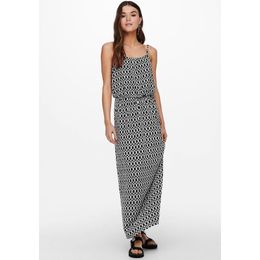 Only Damen Only Maxikleid &raquo;ONLWINNER S/L MAXI DRESS NOOS PTM&laquo; Materialmix, regular fit schwarz 36S, N-Gr