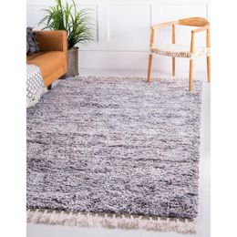 MyFlair Hochflor-Teppich &raquo;Top Shag, LAGERR&Auml;UMUNG&laquo; rechteckig 32 mm H&ouml;he gewebt, melierte Optik, weich & kuschelig, mit Fransen grau Polypropylen (PP) B : 