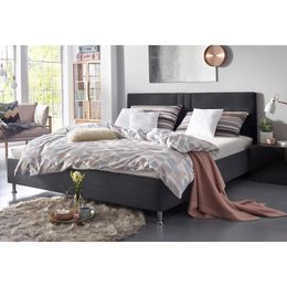 Westfalia Schlafkomfort Polsterbett &raquo;Elba&laquo; wahlweise mit LED-Beleuchtung grau Bezug Bett: Microfaser (100% Polyester) oder Strukturstoff (77% Polyester, 23% Viskose);Bonnell-