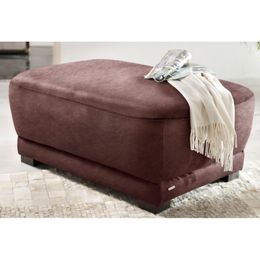 Home Affaire Polsterhocker &raquo;Telos&laquo; passend zum "Telos" ecksofa, in 3 Bezugsqualit&auml;ten braun Chenille (100% Polyester);dicke Luxus-Microfaser in 