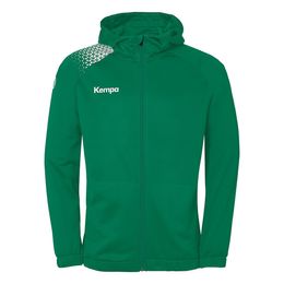 Kempa Herren Trainingsjacke "Kapuzenjacke Ambition 28", gr&uuml;n, Gr. L, Obermaterial: 100% Polyester Pol. recyc.., Jacken