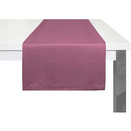 WIRTH Tischl&auml;ufer &raquo;Neufahrn&laquo; lila Kunstfaser B/L: 40cm x 150cm, eckig