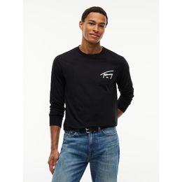 Tommy Jeans Herren Langarmshirt &raquo;SLIM SIGNATURE CHEST TEE&laquo; Slim fit mit Rundhalsausschnitt M