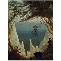 Artland Leinwandbild &raquo;Die Kreidefelsen von R&uuml;gen. 1818/1819.&laquo; Felsen 1 Stk. tlg. auf Holzrahmen gespannt bunt Leinwand B/H/T: 60cm x 80cm, Leinwandbild Felsen