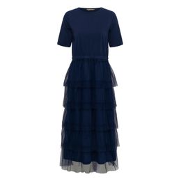 Culture Damen Midikleid "Damen Kleid CUrikki", blau, Gr. L, Obermaterial: 100% Polyamid PA., Kleider