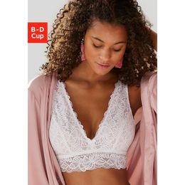 Nuance By Lascana Damen Nuance by Lascana Soft-BH in langer Form, ohne B&uuml;gel, sexy Dessous wei&szlig; 70, Cup C