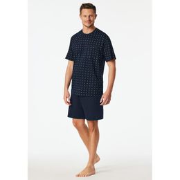 Schiesser Herren Pyjama &raquo;Comfort Essentials&laquo; Set, 0, 2 mit aufgesetzter Brusttasche blau 48