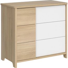 Kommode &raquo;Sacha&laquo; 1 Stk. tlg. Kollektion f&uuml;r Kinder von 0 bis 5 Jahre und + wei&szlig; Holzwerkstoff B/H/T: 98cm x 90cm x 51cm, 3 Stk., Kiefer