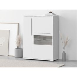 OTTO home Highboard &raquo;Piano Vitrine&laquo; (H/B/T): 123/90/40,2cm, UV lackiert, Soft-Close Funktion wei&szlig; Holzwerkstoff B/H/T: 90cm x 123cm x 40,2cm, 2 Stk.