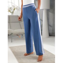 feel good Damen Wellnesshose, Gr. 22, blau, 50% Baumwolle, 50% Polyester, unifarben, Hosen