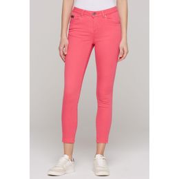 SOCCX Damen Slim-fit-Jeans, rot, Gr. 30, unifarben, Denim/Jeans, Material: 85% Baumwolle, 12% Polyester, 3% Elasthan, Jeans, mit normaler Leibh&ouml;he