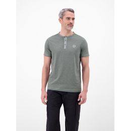 Lerros Herren T-Shirt "T-Shirt in Fineliner-Optik, Rundhalsausschnitt", gr&uuml;n, Gr. L, 100% Baumwolle, Shirts