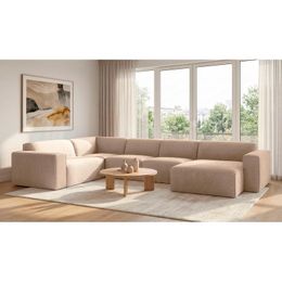 OTTO home Wohnlandschaft &raquo;Clayton Breite 371 cm, U-Form&laquo; in einem trendigen Cord-Bezug, verschiedene Kombinationen verf&uuml;gbar beige 100% Polyester B/H/