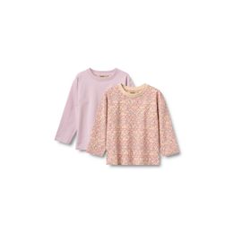 Wheat M&auml;dchen T-Shirt "Wheat 2 T-shirt L/S Dixie", rosa, Gr. 98, bedruckt, 95% Baumwolle, 5% Elasthan, Shirts