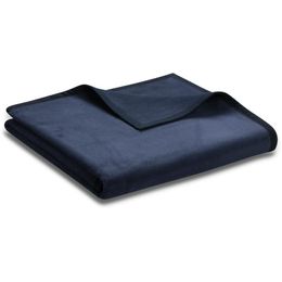 Biederlack Wohndecke &raquo;Unicolour&laquo; in vielen Farben blau Baumwolle, Polyacryl, Polyester B/L: 100cm x 150cm