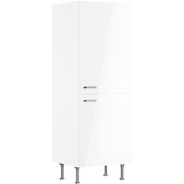 KOCHSTATION K&uuml;hlumbauschrank &raquo;KS-Paula&laquo; 60 cm breit, 176 cm hoch, mit 2 T&uuml;ren, 1 Einlegeboden wei&szlig;, B/H/T: 60cm x 176,6cm x 58,4cm, T&uuml;ren: 2 Stk.