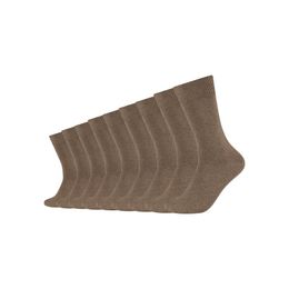 Camano Herren Socken &raquo;comfort&laquo; 9 Paar, mit verst&auml;rktem Fersen- und Zehenbereich braun 43-46