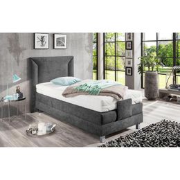 Westfalia Schlafkomfort Boxbett mit Motor grau Bezug der Obermatratze: 100% Polyester, abnehmbar und waschbar bis 60&deg;C;Box und Kopfteil: Mikrovelours (100% Polyester) 