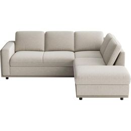 Sit & More sit&more Ecksofa &raquo;Cordoba&laquo; wahlweise mit Schlaffunktion und Bettkasten oder Stauraum beige 100% Polyester B/H/T: 232cm x 85cm x 212cm, Struktur, 