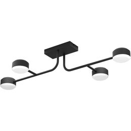 Eglo Deckenleuchte &raquo;CLAVELLINA&laquo; LED-Modul 1 Stk. Warmwei&szlig; Deckenleuchte in schwarz aus Stahl - 6,8W - Warmwei&szlig; schwarz H: 18,5cm, 1 Stk.