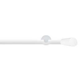 Garesa Gardinenstange &raquo;WHITE&laquo; &Oslash; 20 mm 1 l&auml;ufig-l&auml;ufig Wunschma&szlig;l&auml;nge Vorhanggarnitur, Innenlauf, verl&auml;ngerbar, Endknopf abgeschr&auml;gt wei&szlig; Eisen B/L: 