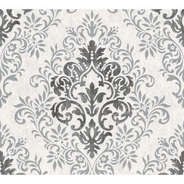 Livingwalls living walls Vliestapete &raquo;Tapete mit Ornamenten barock&laquo; floral gemustert gl&auml;nzend matt metallic ornamental strukturiert Tapete Klassik Metallic 