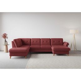 Sit & More sit&more Wohnlandschaft &raquo;G&ouml;teborg&laquo; inkl. Sitztiefenverstellung, wahlweise mit Bettfunktion & Bettkasten lila B/H/T: 327cm x 90cm x 226cm, Flachgewebe 