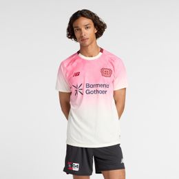 New Balance Herren Fu&szlig;balltrikot "Bayer 04 Away Leverkusen Short Sleeve Jersey", rosa, Gr. XL, Obermaterial: 100% Polyester, Trikots, atmungsaktives