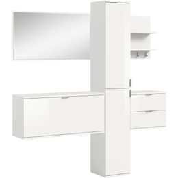 Home Affaire Garderoben-Set &raquo;Trondheim Garderobenset 5-tlg., Breite 174 cm&laquo; 5 Stk. tlg. wei&szlig; B/H/T: 174cmcm x 193cmcm x 34cmcm