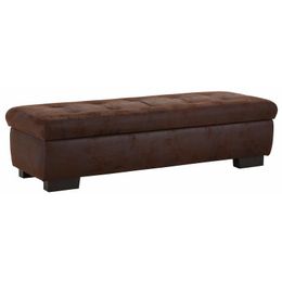 Home Affaire Hocker &raquo;BERGEN 161x60 cm, praktisch und komfortabel&laquo; mit Staufach braun MELROSE /Struktur (100% Polyester);MELROSE (100% Polyester);