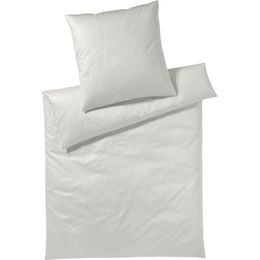 Yes For Bed Bettw&auml;sche &raquo;Pure & Simple Uni in Gr. 135x200, 155x220 oder 200x200 cm&laquo; 2 Stk. Bettw&auml;sche aus Baumwolle, zeitlose Bettw&auml;sche mit seidigem 