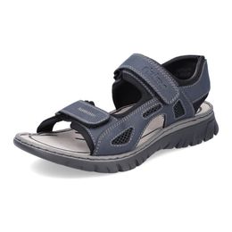 Rieker Herren Sandale Sommerschuh, Klettschuh, Outdoorsandale, in Trekking-Optik blau 46