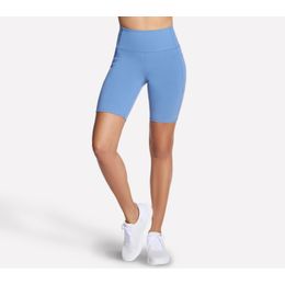 Skechers Damen Trainingstights "GOFLEX 8 WALK SHORT", blau, Gr. XL, Obermaterial: 88% Nylon, 12% Elasthan, Hosen, mit flexiblem Material, aus Nylon