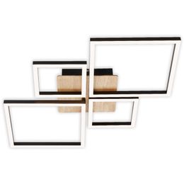 Briloner Leuchten LED Deckenleuchte &raquo;3128014 FRAME&laquo; LED-Board Warmwei&szlig; Deckenlampe, 75x47x7,3cm, Schwarz, 48W, Wohnzimmer, Schlafzimmer wei&szlig; Einheitsgr&ouml;&szlig;e