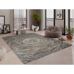 OCI DIE TEPPICHMARKE Teppich &raquo;LIV ROUND, auch in Quadratisch und Rund&laquo; rechteckig 20 mm H&ouml;he Design Teppich, Kreise, modern, alle R&auml;ume Obermaterial: 