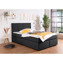 Home Affaire Boxbett &raquo;Fidan&laquo; wahlweise mit Bettkasten, in H2, H3 & H4 erh&auml;ltilich grau Struktur Ohne Bettkasten, Liegefl&auml;che B/L: 140cm x 200cm, 