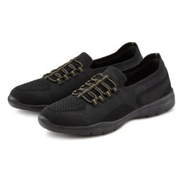 Lascana M&auml;dchen Lascana Sneaker &raquo;Slipper, Halbschuh, Slip-On-Sneaker,&laquo; aus leichtem Textil-Material VEGAN schwarz 41