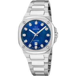 Jaguar Damen Quarzuhr &raquo;Rondcarre&laquo; Armbanduhr, Damenuhr, Swiss Made, Edelstahlarmband, analog, Tag Einheitsgr&ouml;&szlig;e