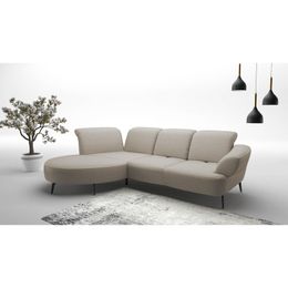 Sit & More sit&more Ecksofa &raquo;Dance, L-Form, inkl. Sitztiefenverstellung&laquo; inkl. Click&Seat, optional mit Kopfteilverstellung grau 95%Polyester 5%Polyamid B/H/T: 