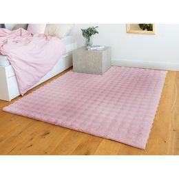 Padiro Teppich &raquo;Hailey 125&laquo; rechteckig 30 mm H&ouml;he Softtouch rosa Polyester B : 120cm 1 Stk., 30mm, L: 160cm