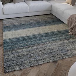 Wecon Home Teppich &raquo;Hamptons TWENTYFOUR&laquo; rechteckig 10 mm H&ouml;he L&auml;ufer, Kurzflor, Wohnzimmer, Schlafzimmer, elegant, robust, Streifen grau Polyester B 