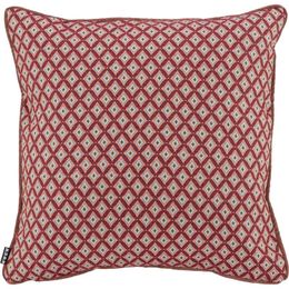 HOCK Dekokissen &raquo;Harry Devin&laquo; Kissenh&uuml;lle mit F&uuml;llung, 1 St&uuml;ck rot Baumwolle, Polyester B/L: 50cm x 50cm, 1 Stk.