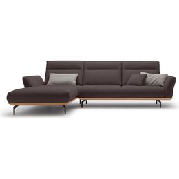 Creation BY ROLF BENZ Ecksofa &raquo;CR.460 Design-Sofa, verstellbare R&uuml;ckenlehne, L-Form&laquo; Sockel in Eiche, Winkelf&uuml;&szlig;e in Umbragrau, Breite 318 cm lila 