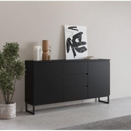 OTTO home Sideboard &raquo;Modo II, Breite 150 cm, moderne grifflose Kommode 2T&uuml;ren/3 SK&laquo; Schubladenkommode viel Stauraum, Einlegeb&ouml;den verstellbar, 