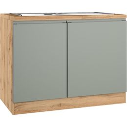 KOCHSTATION Sp&uuml;lenschrank &raquo;KS-Virginia,neu in verbesserter Ausf&uuml;hrung&laquo; Stauraum, Softclose, ohne Armatur, Breite 110 cm, inklusive Einbausp&uuml;le, Soft-