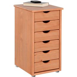 OTTO home Kommode &raquo;Gava&laquo; aus massivem Kiefernholz, mit Stauraumm&ouml;glichkeiten, Breite 39 cm beige B/H/T: 39cm x 66cm x 34cm