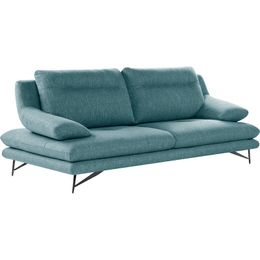 Calia italia 3-Sitzer &raquo;Cezanne modern, elegant und bequem, aufwendige Detailverarbeitung&laquo; wahlweise mit Sitztiefenverstellung blau B/H/T: 215cm x 90cm