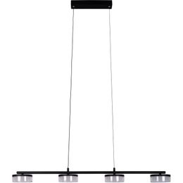 N&auml;ve n&auml;ve LED Pendelleuchte &raquo;Cimo&laquo; LED-Modul 1 Stk. Warmwei&szlig; stufenweise dimmbar per Wandschalter, Lichtfarbe warmwei&szlig;, schwarz schwarz 4, H: 150cm, 1 Stk.