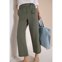 Cecil Damen Culotte, gr&uuml;n, Gr. XXL, unifarben, Stoff, 76% Viskose, 24% Polyamid, Hosen, High Waist