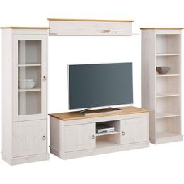 OTTO home Wohnwand &raquo;Indra&laquo; 4 Stk. tlg. gelb Massivholz B/H/T: 212cmcm x 145cmcm x 32cmcm